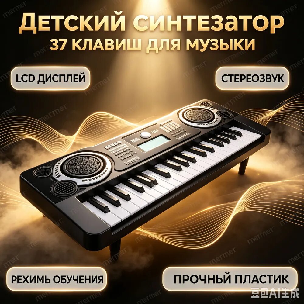 Качественный детский синтезатор, многофункциональная музыкальная игрушка, премиумподарок для малышей
