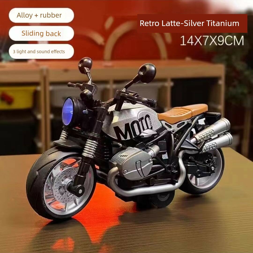 Алюминиевая модель BMW R nineT, серебристый, масштаб 1:16, фигурка для стола для мотоциклов