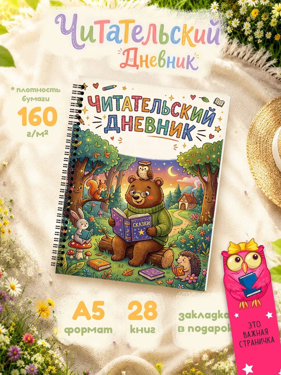 Читательский дневник 1 класс для девочки и мальчика на лето