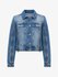 Куртка LIU JO Zip-detail denim jacket, размер 36, синий