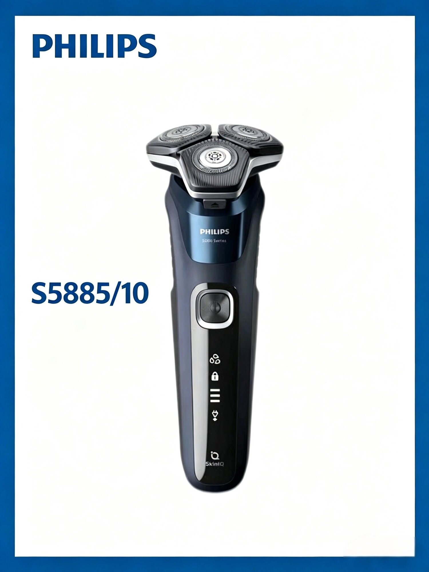 Электробритва Philips S5885/10, роторная, 3 бритвенных головки, дисплей, влажная и сухая