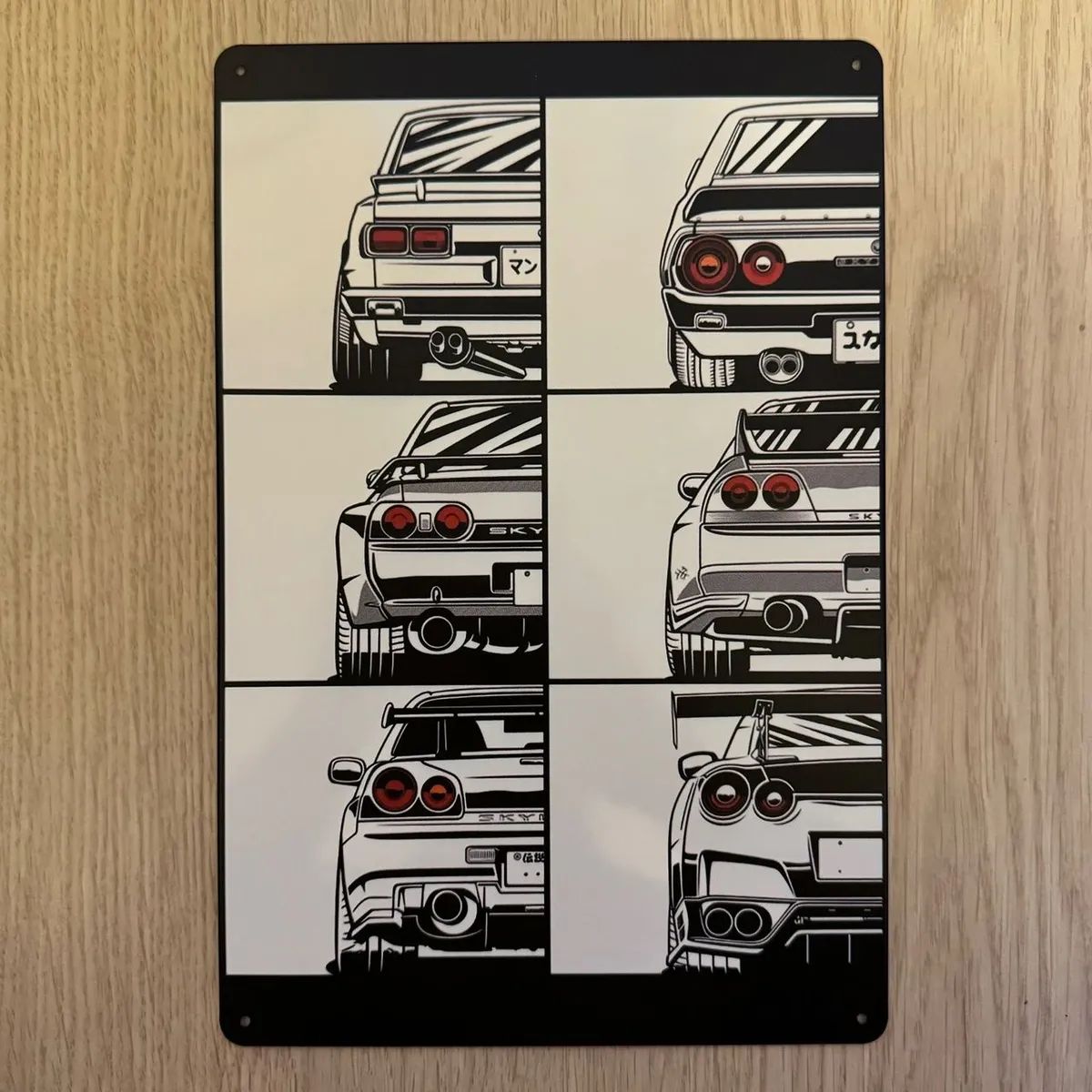 Табличка металлическая интерьерная Арт Ниссан Скайлайн ГТР Эволюция Art Nissan Skyline GTR