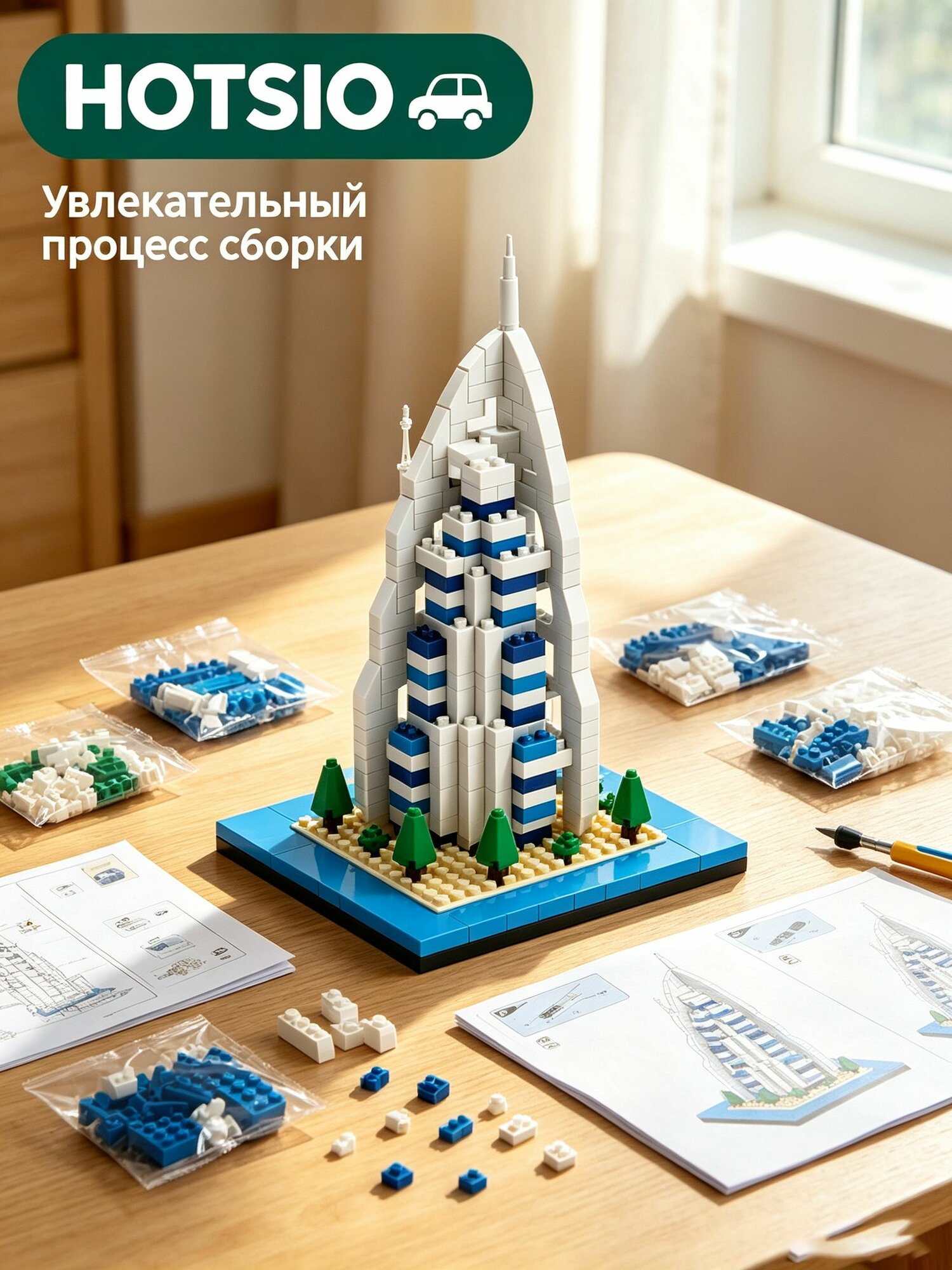 Архитектурный 3D конструктор, всемирно известные здания, модель для сборки, развивающая игрушка-головоломка, подарок для детей и взрослых