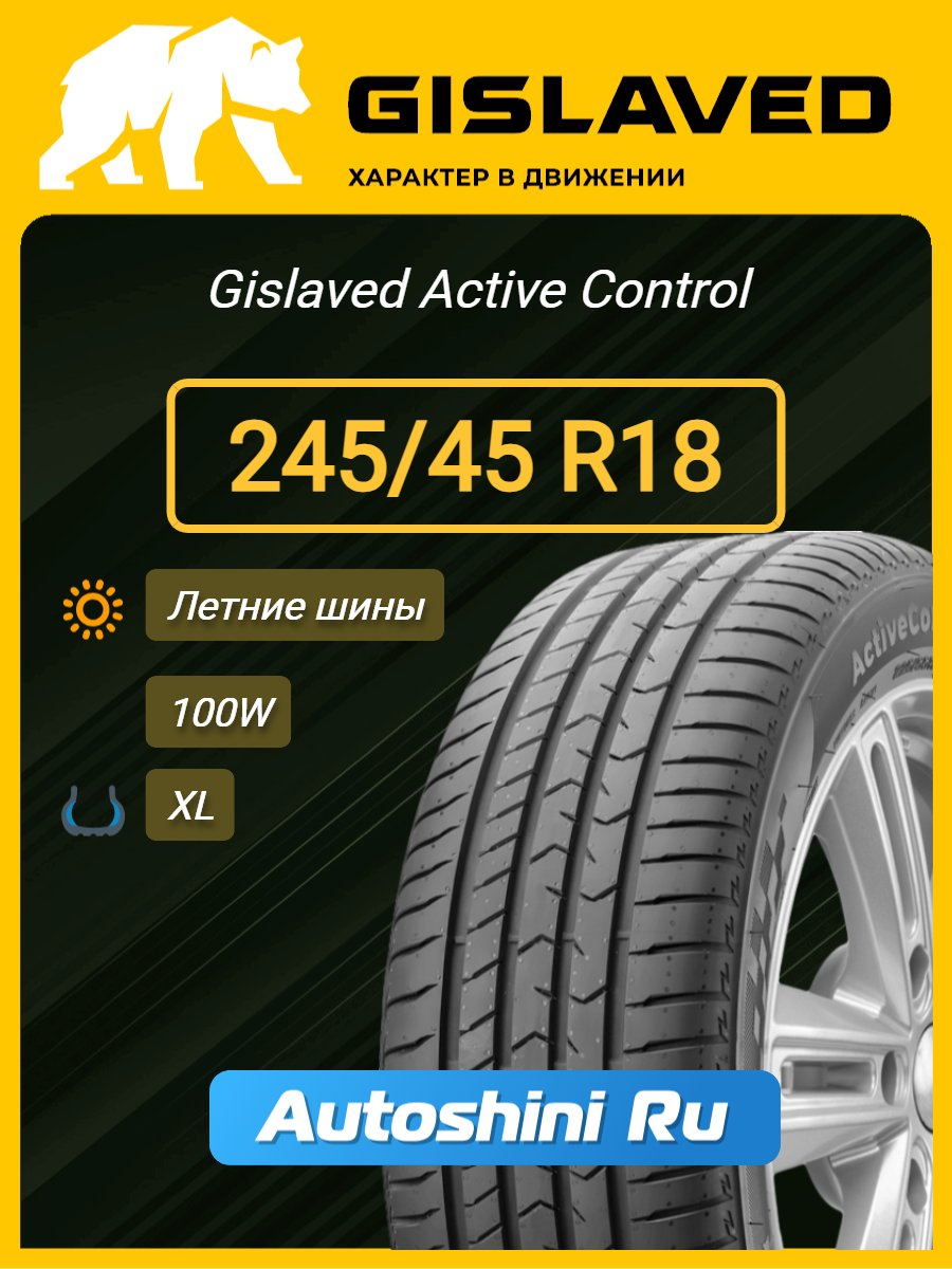 Шины летние Gislaved Active Control 245/45 R18 100W XL