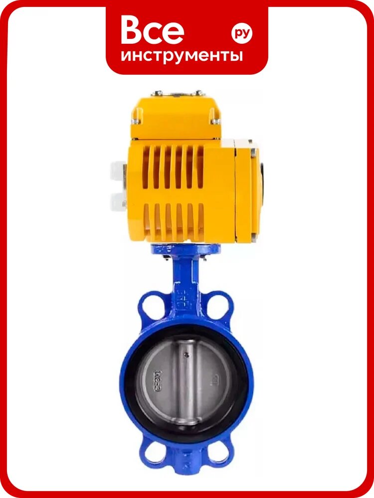 Дисковый затвор DN-ru QT450-QT450-NBR-2W-Fb-H LUG Ду150 Ру16 электропривод QT-020 380В D050-53047