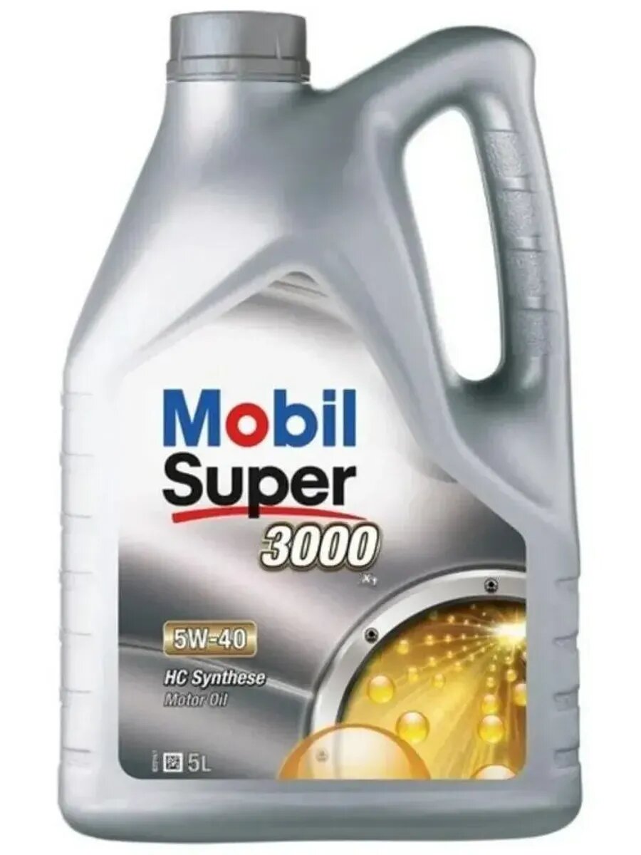 Полусинтетическое MOBIL Super 3000 X1 5W-40, 5 л