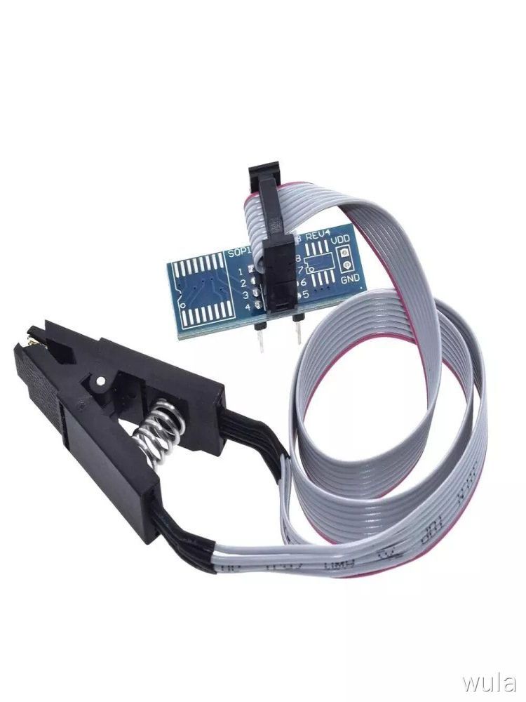 Программатор CH341A USB EEPROM для DIP-8 SOP-8 с крокодином для ремонта электроники и программирования микросхем — фото 1