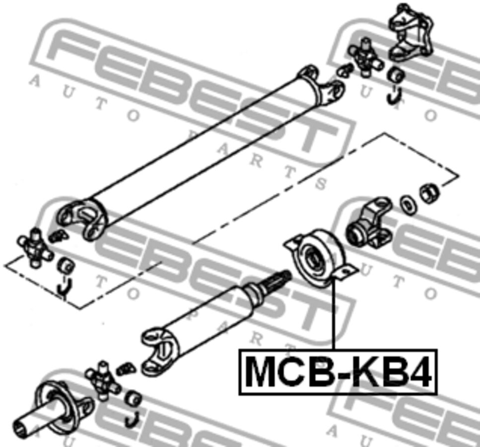 Подшипник Подвесной Карданного Вала (FEBEST MCB-KB4)