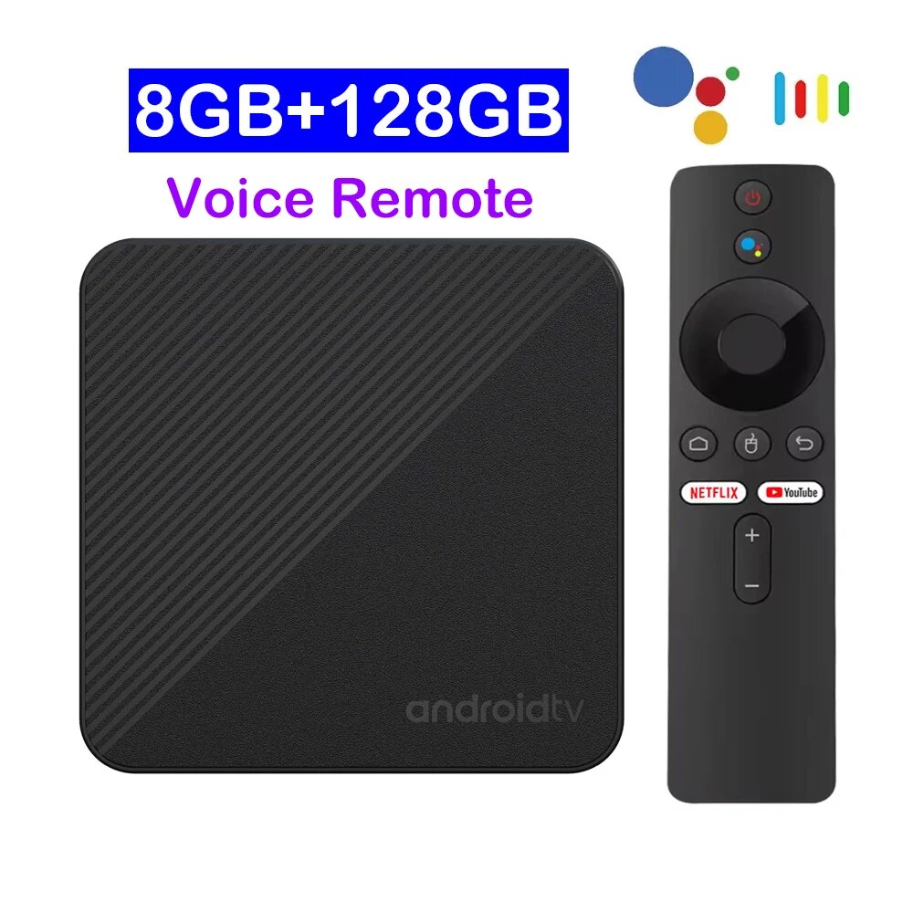 BLKJ T8 Android 16 ТВ-приставка 4/8 ГБ ОЗУ 64/128 ГБ ПЗУ AU Plug, 8G 128G Voice Remote