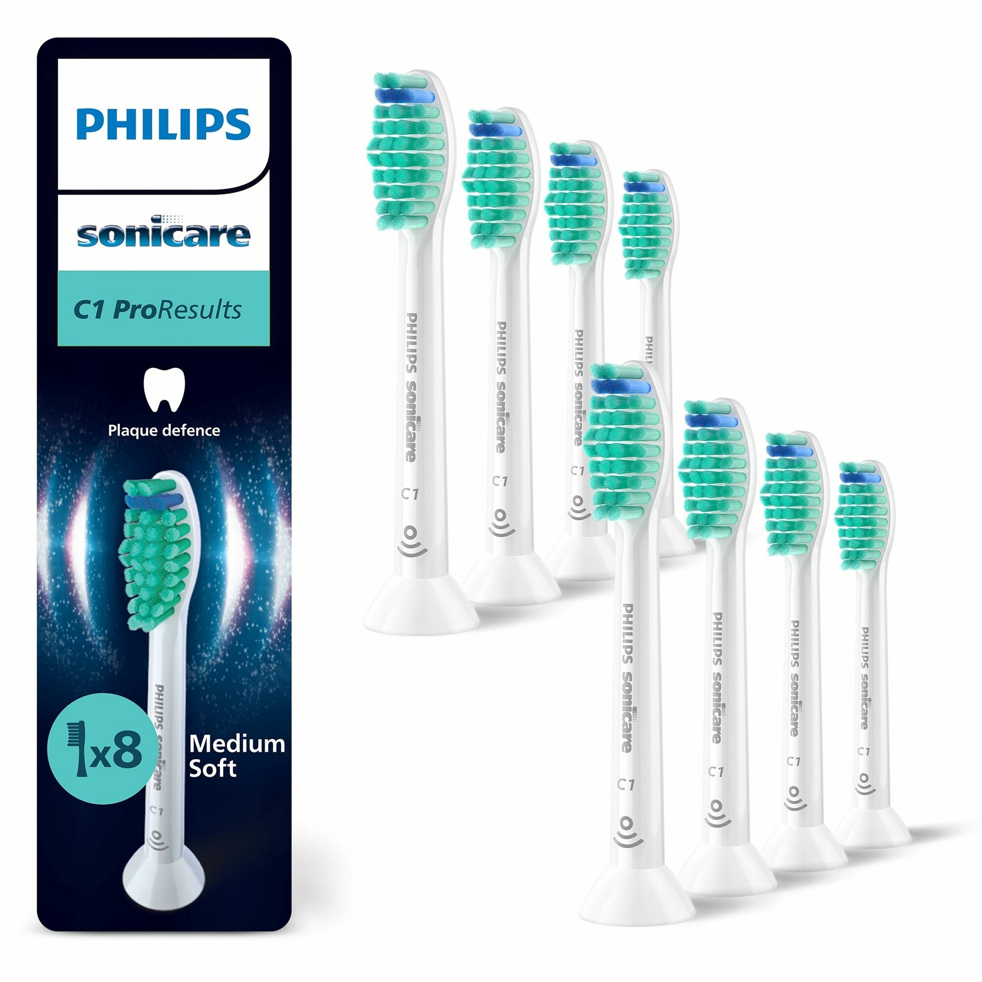 Насадки для зубной щетки Philips Sonicare C1, 8 шт, HX6018/87
