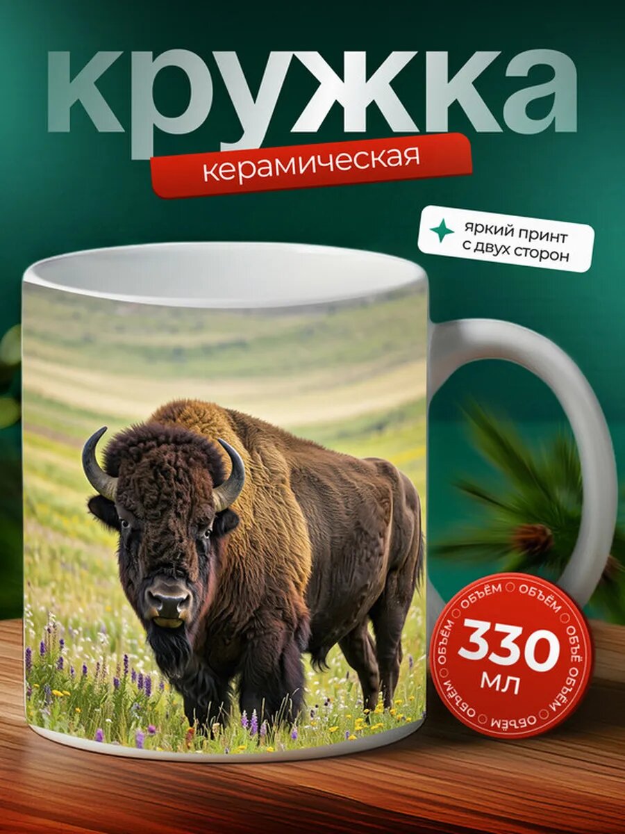 Кружка Бизон животное 8,
