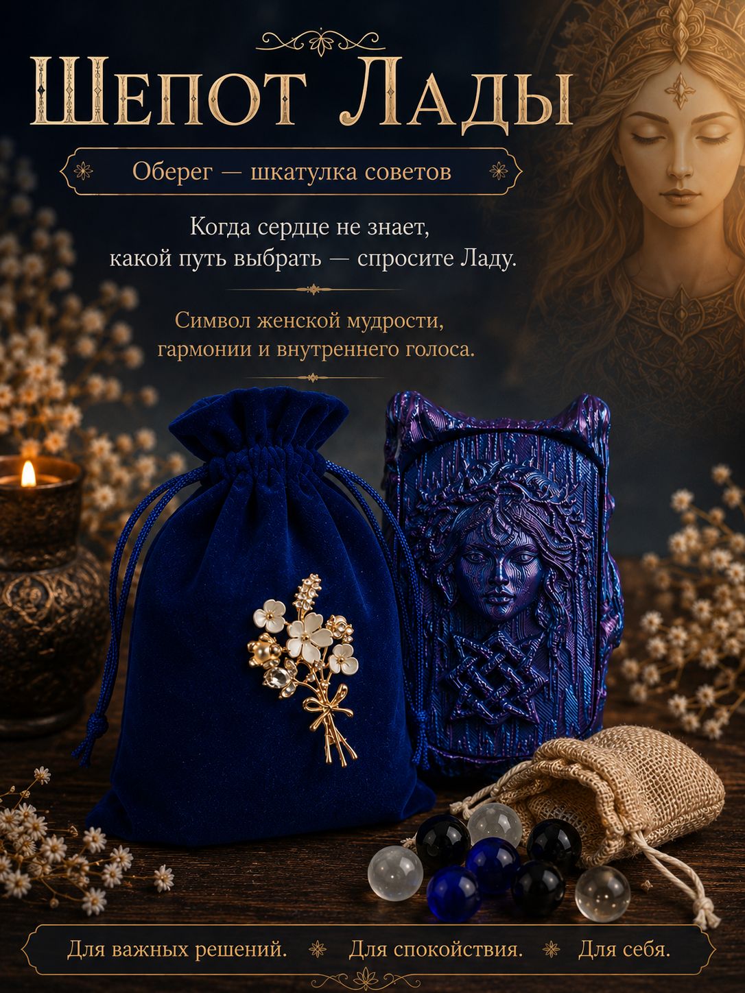Оберег Шепот Лады, шкатулка советов и мудрых подсказок