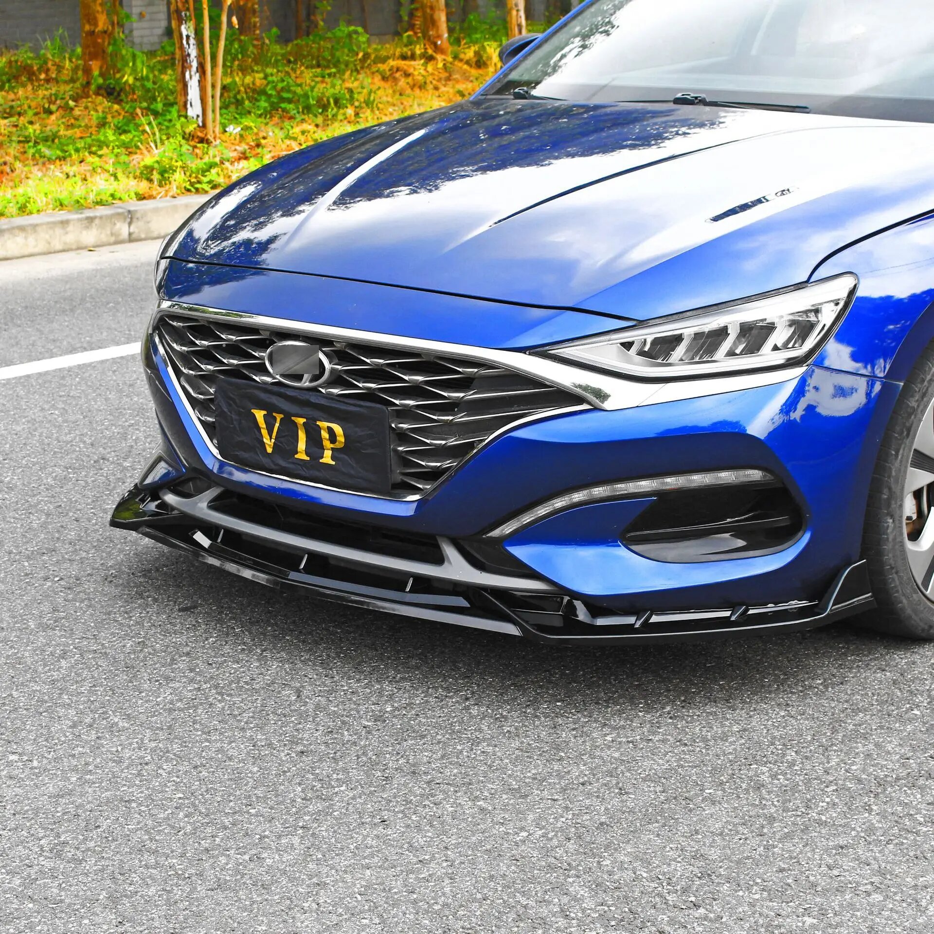 Подходит для Hyundai LAFESTA: модифицированный передний сплиттер, комплект обвеса, carbon fiber look