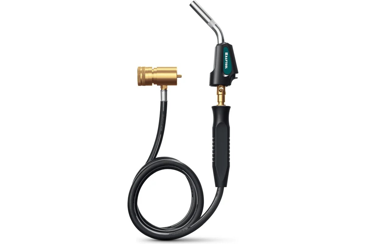 Газовая горелка KrafTool KS‑8000 Blue Fire 2000 °C с пьезоподжигом и вихревым пламенем для пайки металлических элементов