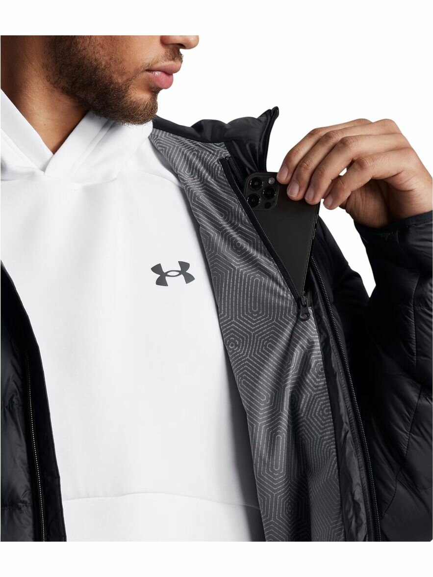 Куртка спортивная Under Armour LEGEND DOWN PARKA, размер XL, чёрный — фото 1