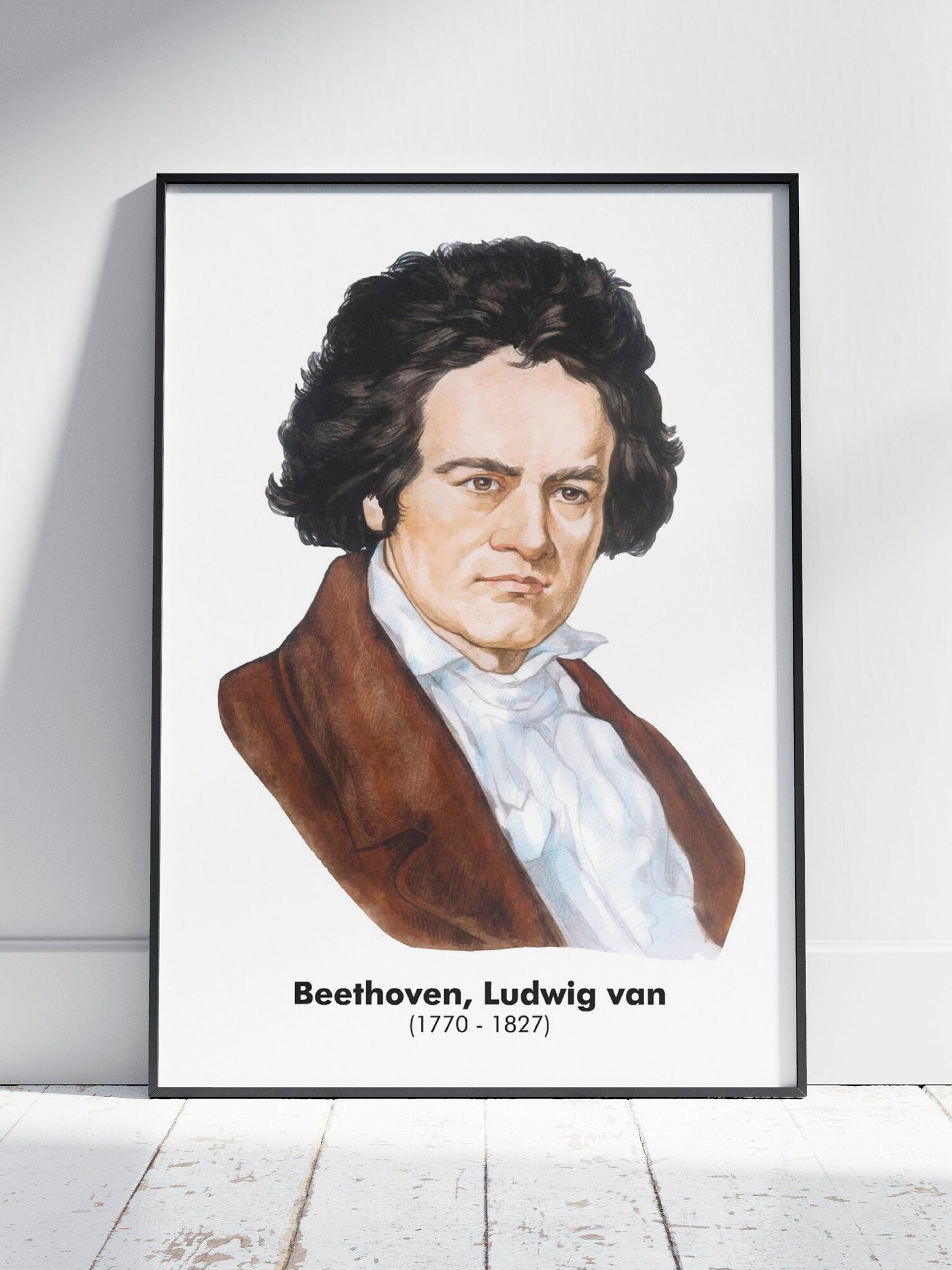 Плакат на стену для интерьера Людвиг ван Бетховен (Ludwig van Beethoven 15) - Постер по музыке и артисту формата A4 (21x30 см)
