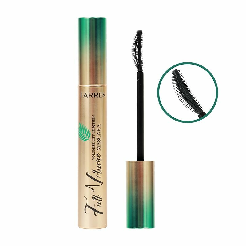Тушь для ресниц FARRES 6065 Botanica Mascara c эффектом объема и удлинения