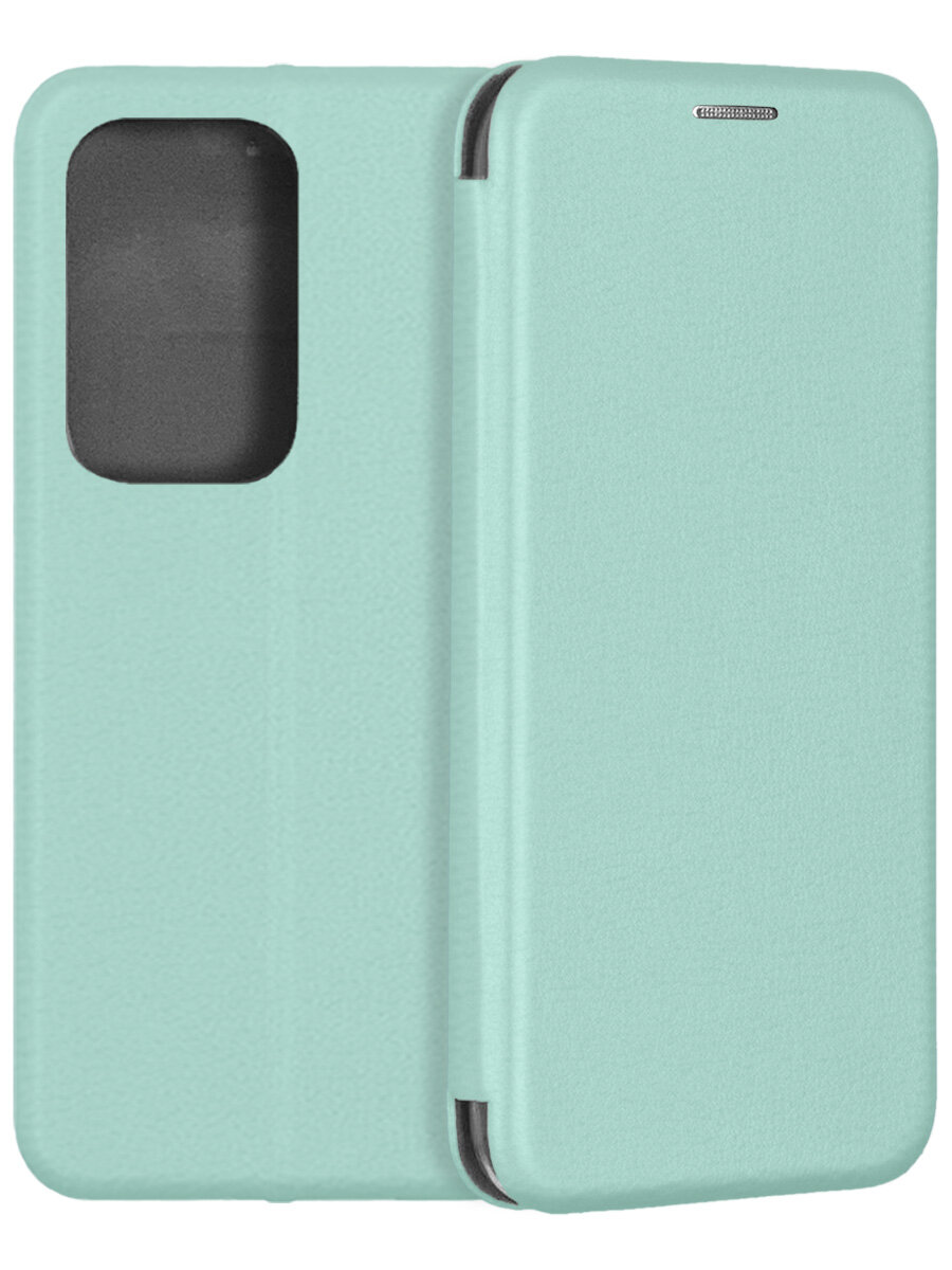 Чехол книжка для Honor 200 Lite аквамарин / подставка, отделение для карт