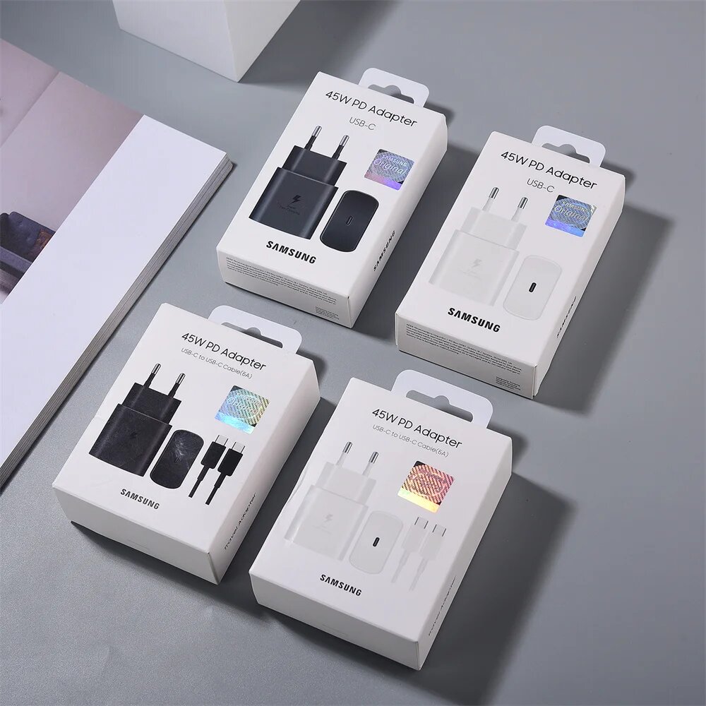 Samsung 45W PD адаптер, White EU Set — фото 1