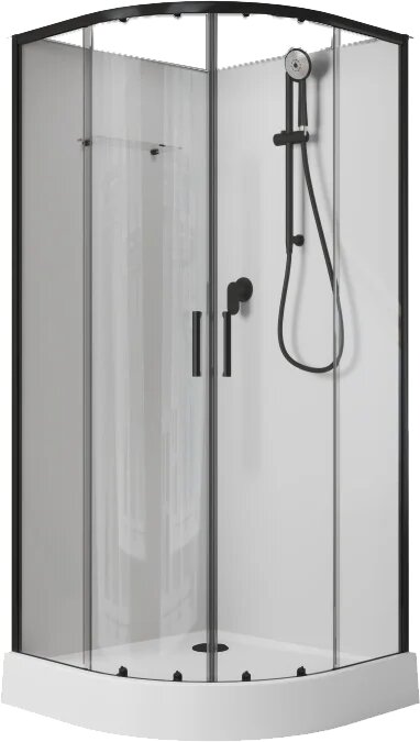Душевая кабина Aquanet Passion EVO 267256 стеклянная, 90x90, открытая (без крыши), с распашной дверью, без гидромассажа, средний поддон
