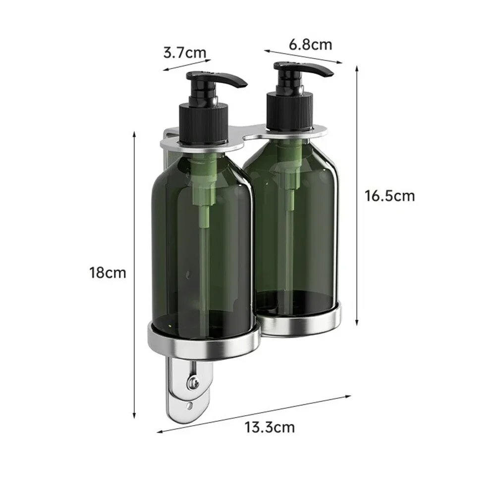 Настенный дозатор мыла LEENKEA зеленого цвета 2 Bottles