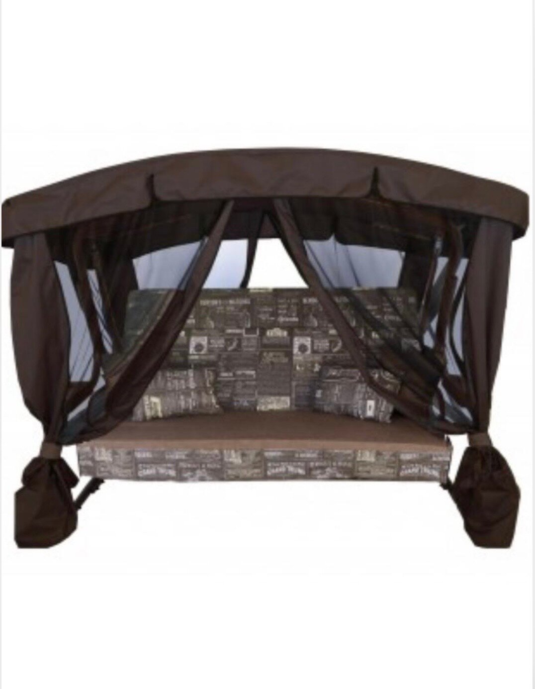 Садовые качели "Ранго Премиум" 3х местные, нагрузка до 350 кг, с москитной сеткой, регулируемая спинка, мс 3310