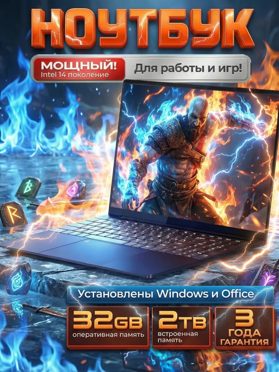 Ноутбук HiGH TECH R260 Intel H-Series RAM 32GB / SSD 2048GB
