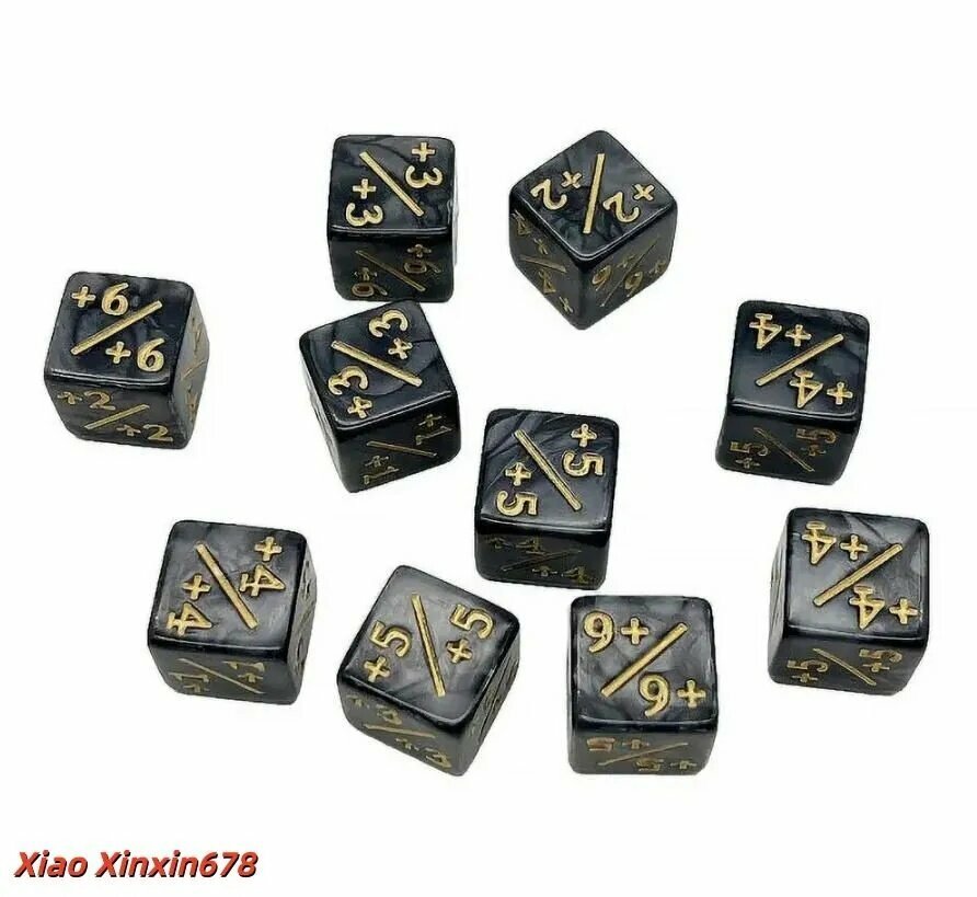 Набор игральных кубиков MTGTRADE Белый жемчуг (10 штук)