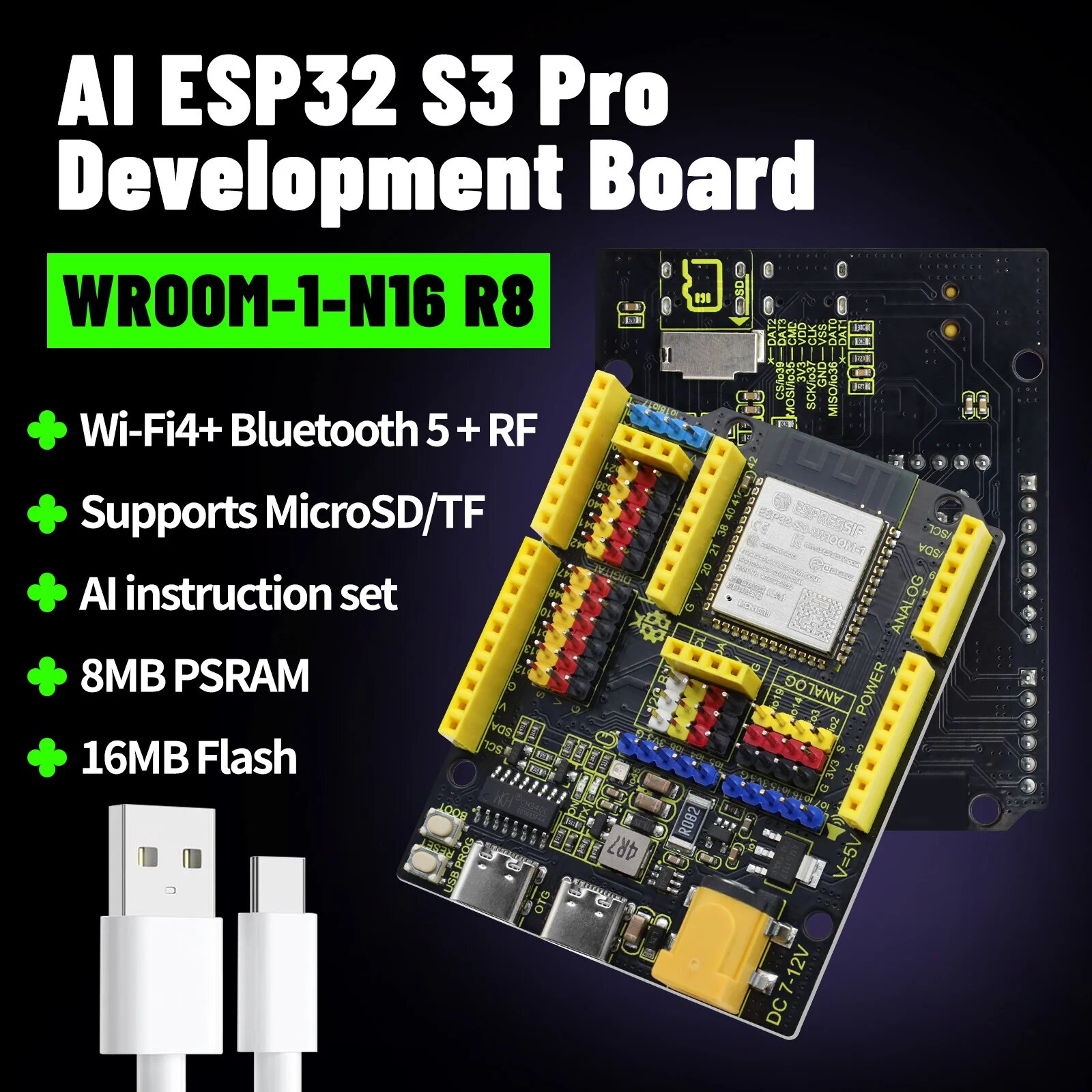 Keyestudio ESP32 S3 Pro, Model Number: 1 PC