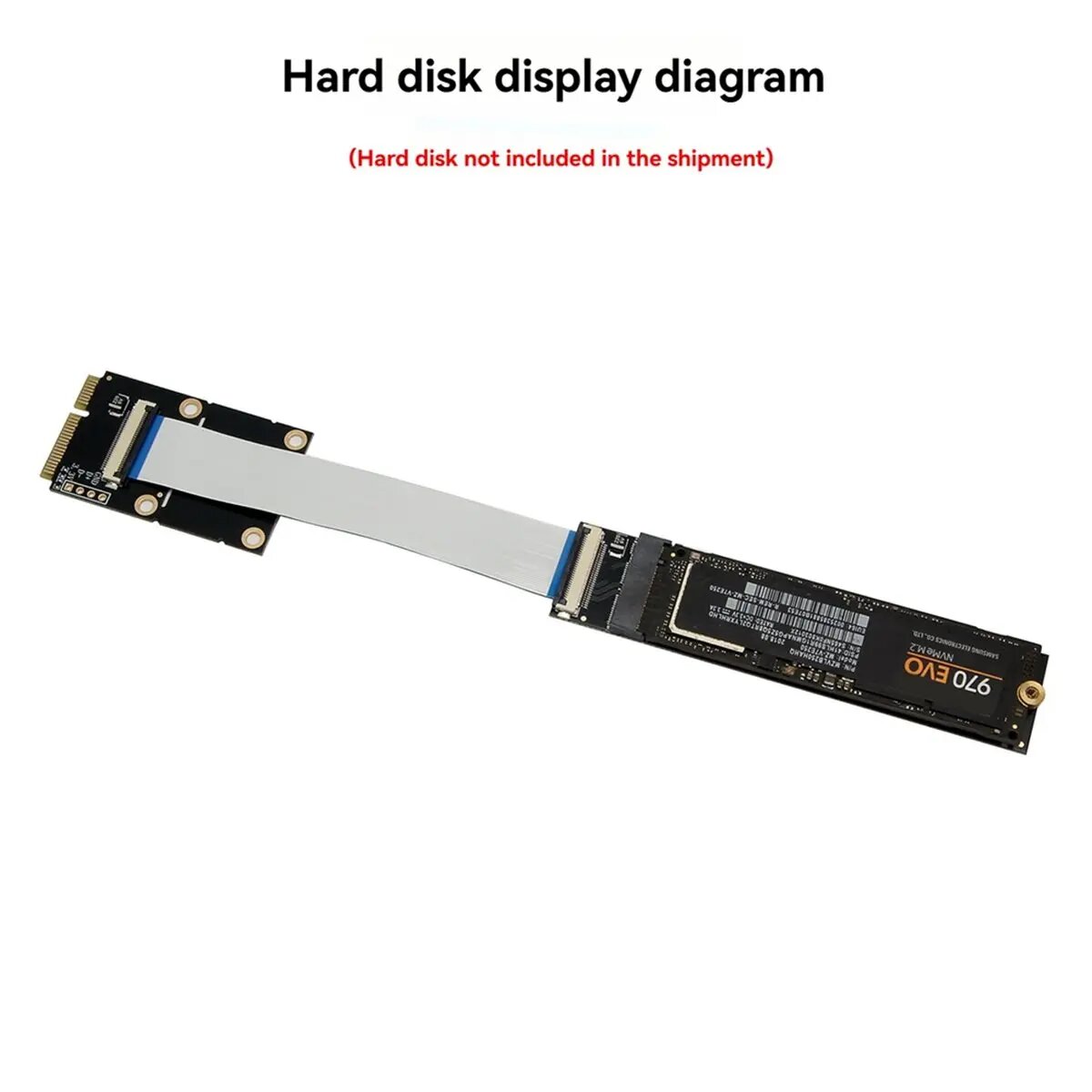 Кабель-удлинитель ABAN MINI PCIE - M.2 NVMe, адаптер для карт Wi-Fi MINI PCI-E и SSD M.2 NVME, совместимый с SSD 2230, 2242, 2260, 2280