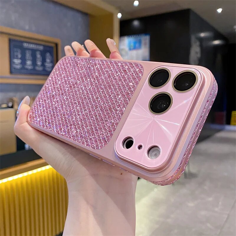 Роскошный блестящий чехол INS для Apple iPhone 17 16 15 14 13 Pro Max, модный, с Айфон 15 Про, PK