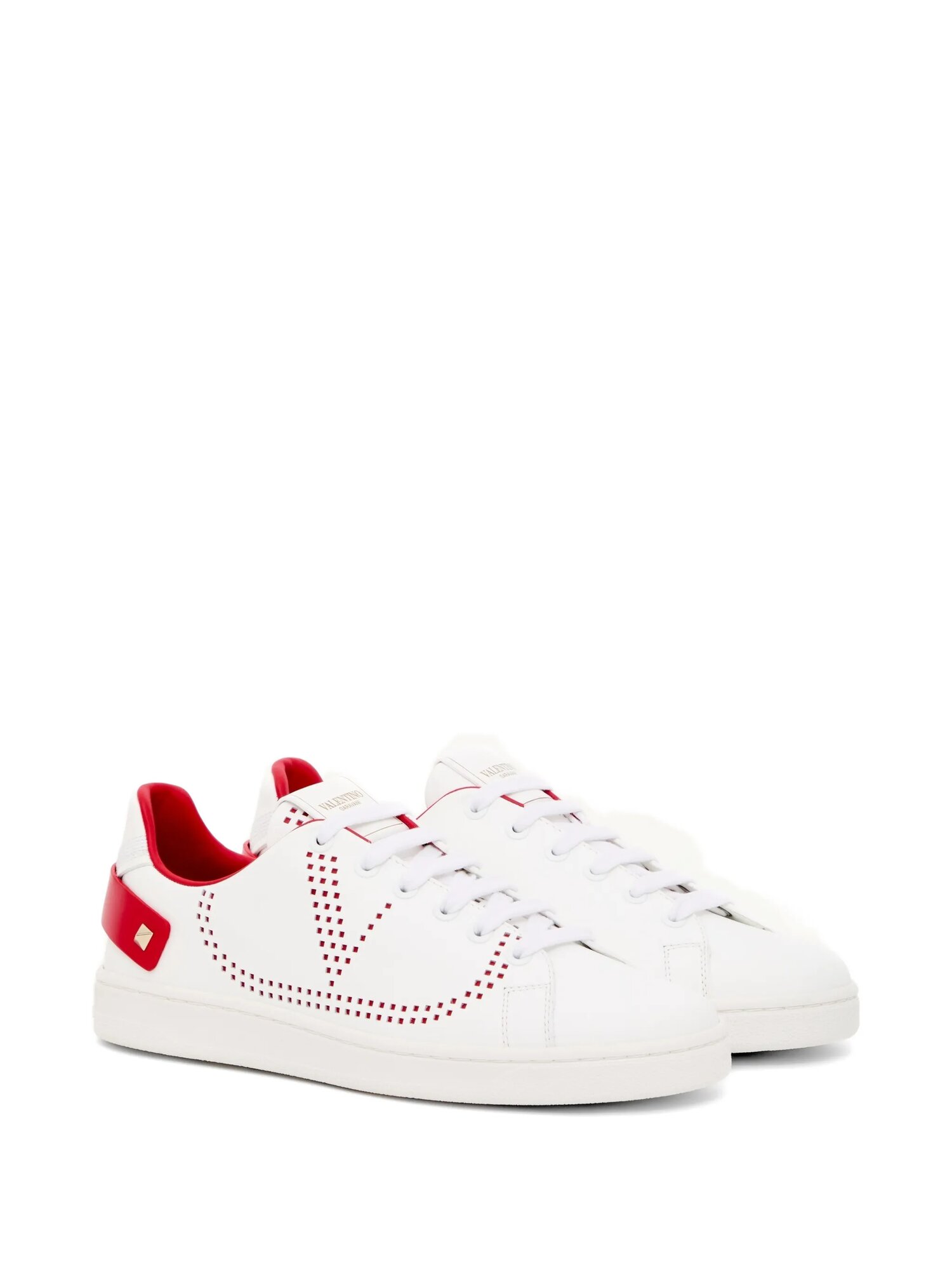 Кроссовки Valentino Backnet calfskin sneakers, размер 36, бежевый/белый — фото 1