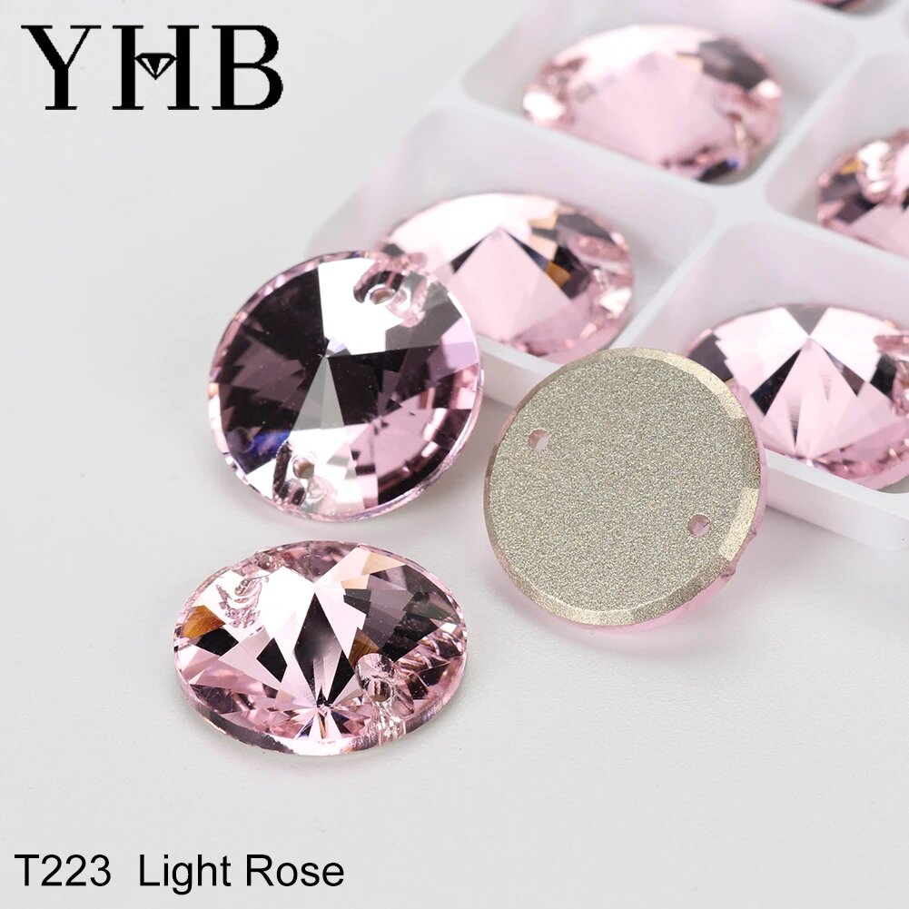 Кристаллы YHB Rivoli 8 мм, T223 Light Rose, 84шт