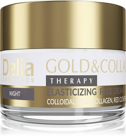 Крем для ухода за кожей Delia Cosmetics Gold & Collagen Therapy, ночной, для зрелой кожи, 50 мл