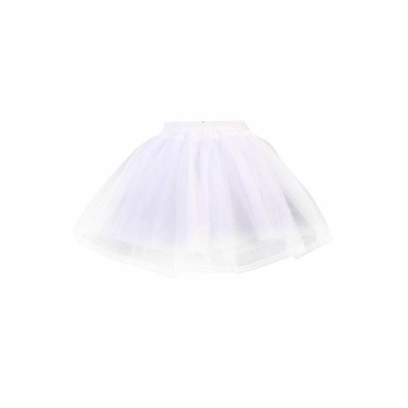 Женские двухслойные короткие нижние юбки из тюля, однотонные, с эластичным поясом, нижняя юбка