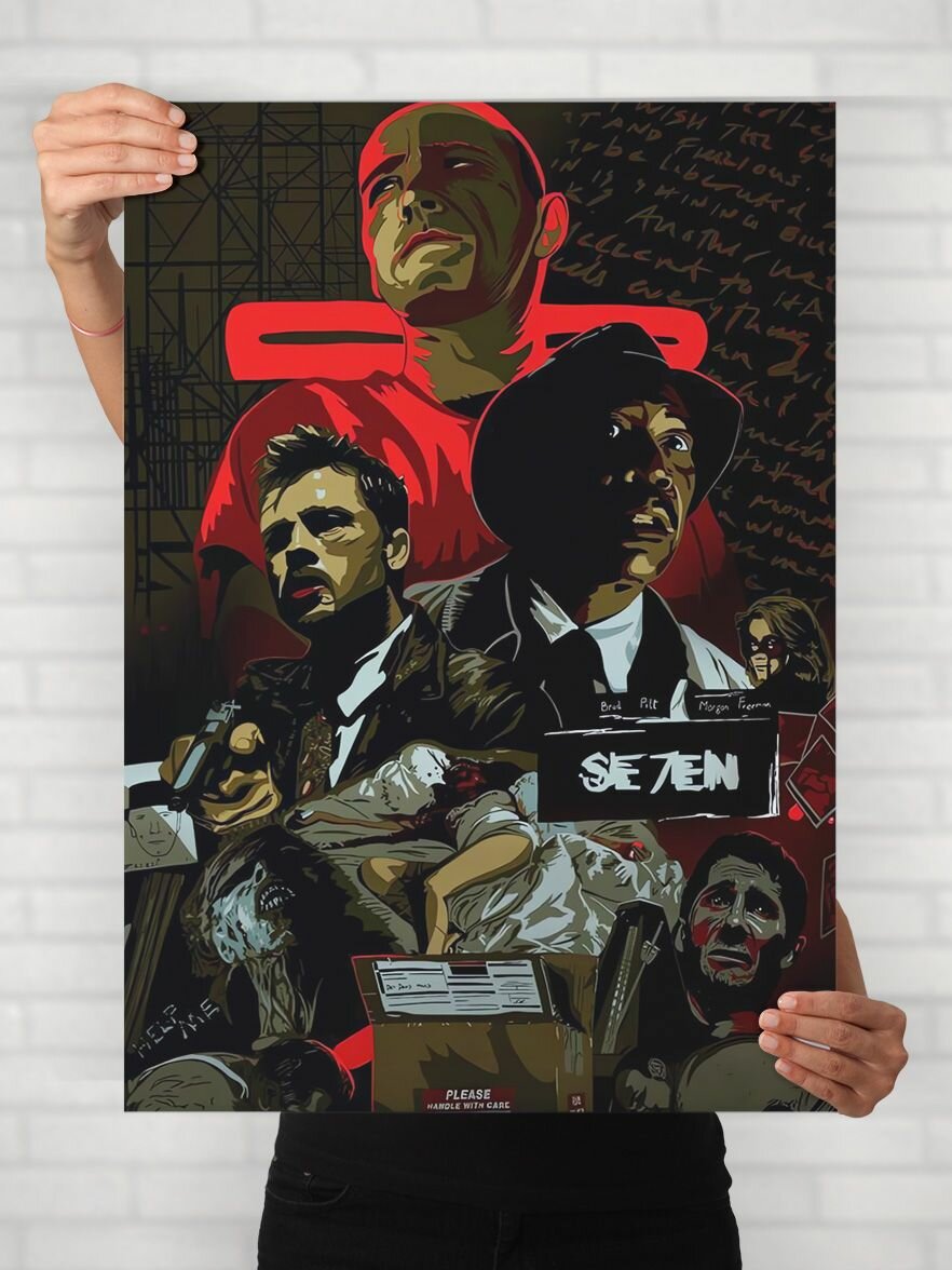 Плакат на стену для интерьера Семь (Se7en 2) - Постер по фильму кино формата А1 (60x84 см)