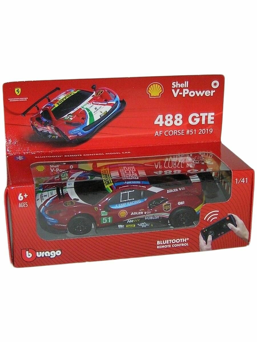 Ferrari 488 GTE. bluetooth. Винтажная Коллекционная Модель - феррари 488 GTE - Спортивный Автомобиль Для Гонок На Выносливость. Коллекция Шелл. Shell V-Power Collection. Блютус