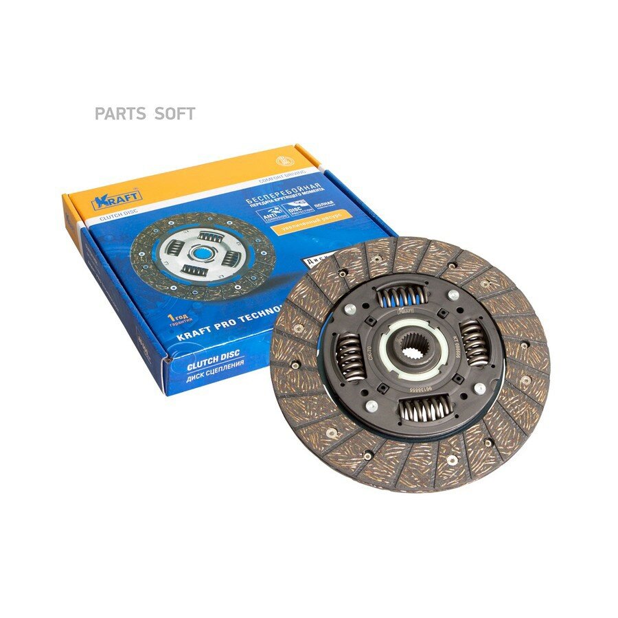 Диск сцепления Daewoo Nexia, Espero 1.5-1.6 (90-) (DOHC) KRAFT KT098606