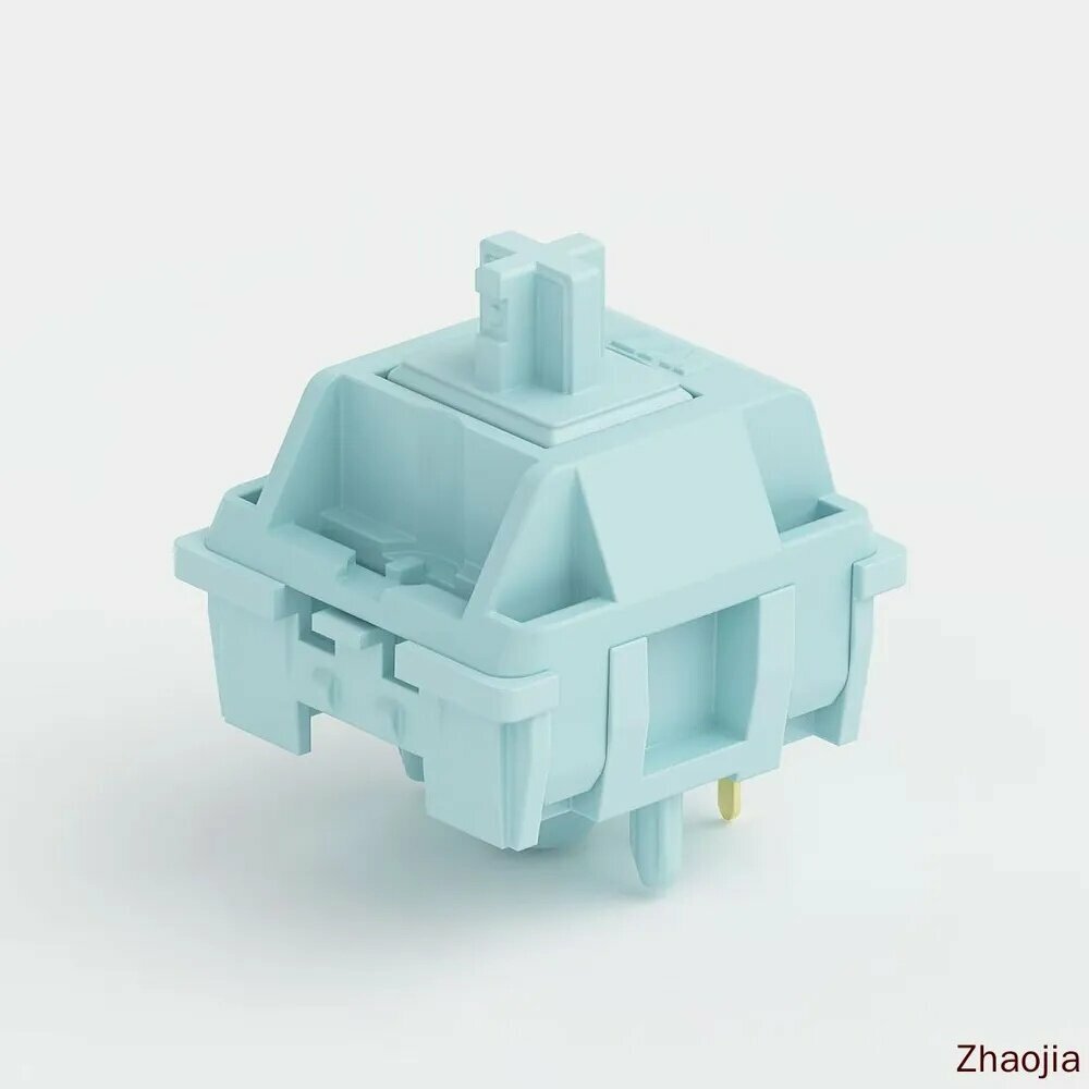 Механические переключатели EPOMAKER Creamy Jade Linear Switch: Линейные переключатели 5-pin, 100 шт, предварительно смазанные, стержень POK, совместимы с MX ключами