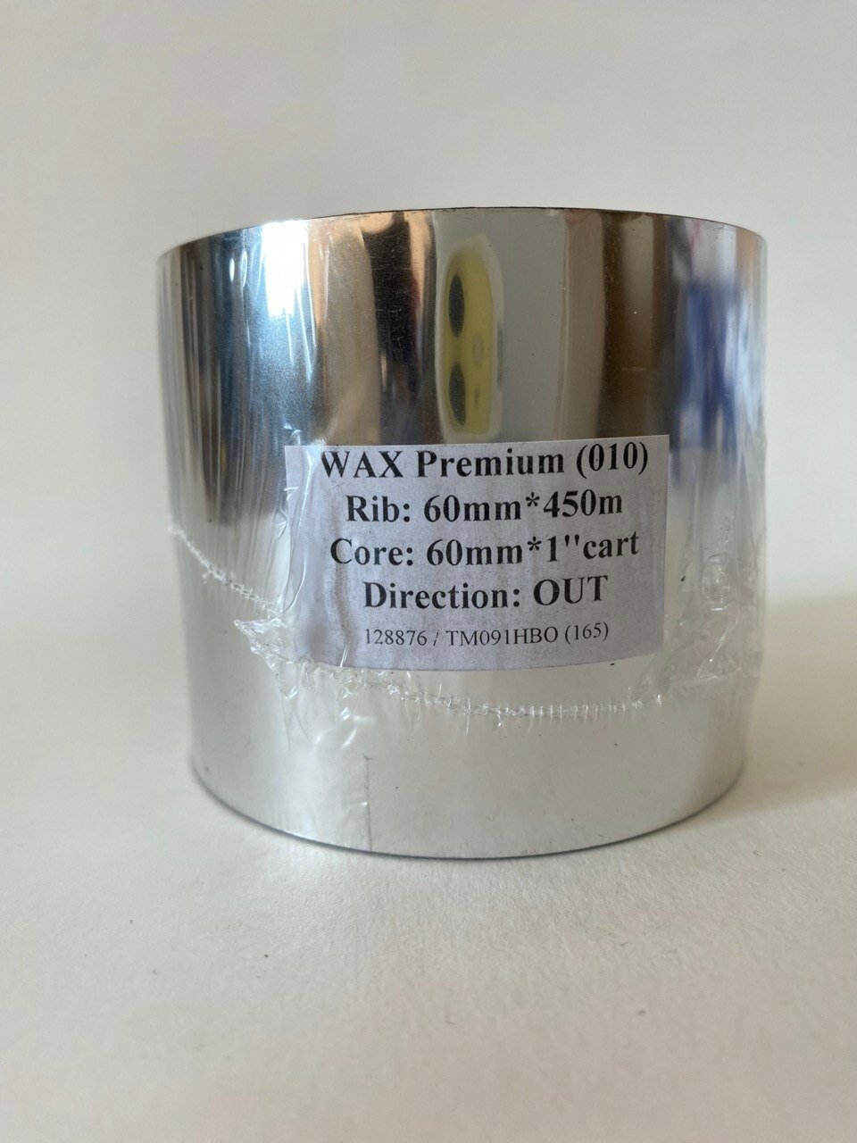 Риббон 60мм х 450м Черный WAX Premium Воск, вт1", OUT, 1 рулон