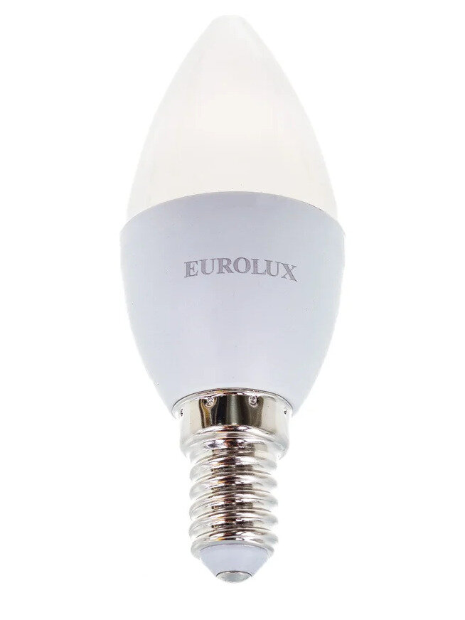 Лампа светодиодная LL-E-C37-6W-230-4K-E14 (свеча, 6Вт, нейтр, Е14) Eurolux
