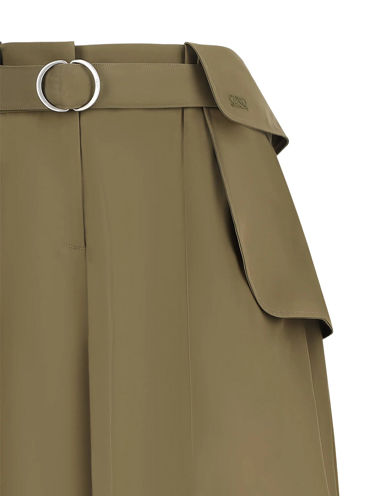 Брюки карго Loewe Belted pleated cargo-pants, размер 36, green — фото 1