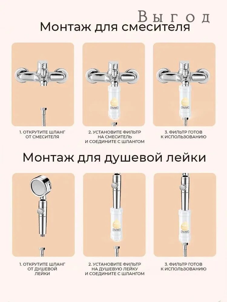 Фильтр для душа-guangjin — фото 1