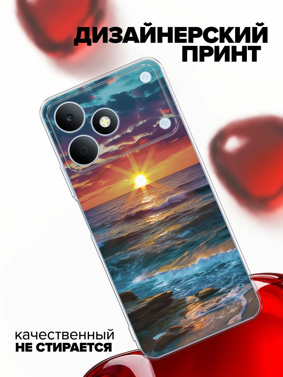 Чехол на Realme Note 80 / Реалми Нот 80 с принтом Морской пейзаж — фото 1