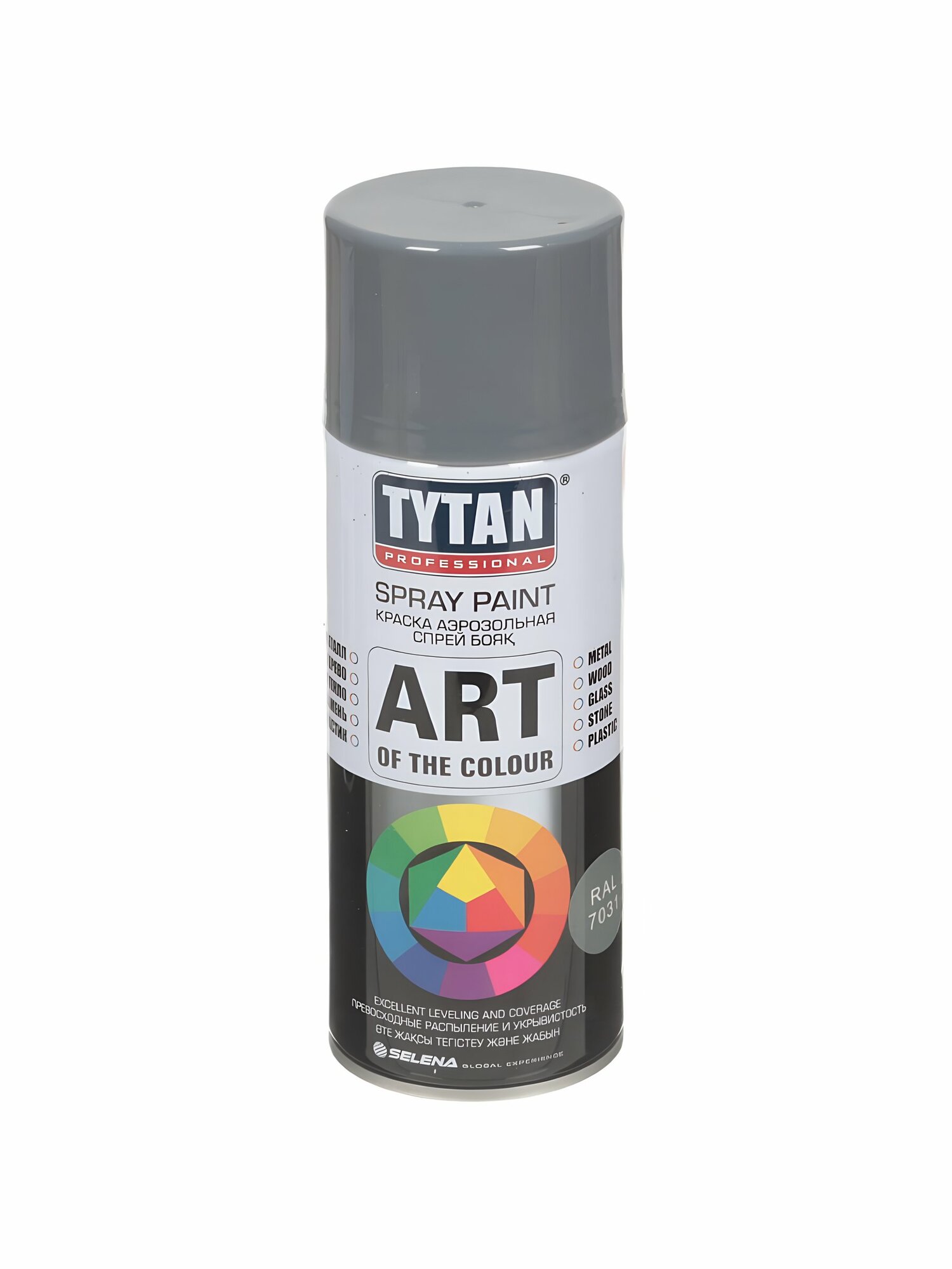 Эмаль аэрозольная Tytan Professional акриловая глянцевая серая RAL 7031 400 мл для металла дерева бетона пластика