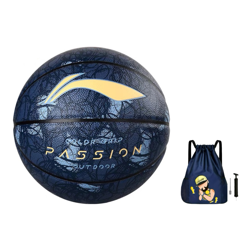 Баскетбольный мяч унисекс Li Ning Pu Black, размер 7, тренировочный, CN