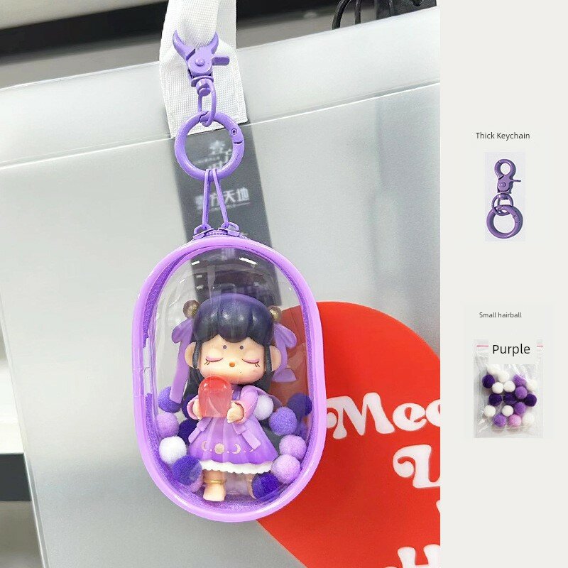 Детская сумка-капсула DORA, прозрачная, с защитой от потери и пыли, для прогулок, закрытая, для хранения фигурок и