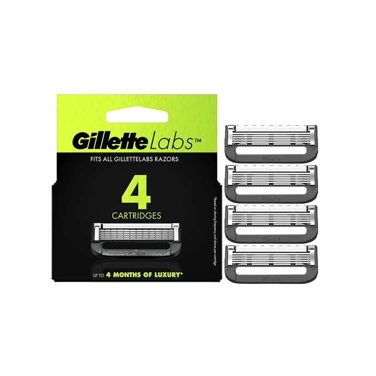 Сменные кассеты для бритья мужские Gillette Labs, 4 шт.