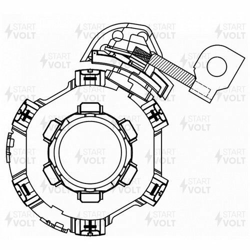Узел щеточный стартера для а/м Mercedes-Benz GLK X204 (08-)/E W212 (09-) 3.5i, STARTVOLT VBS1520