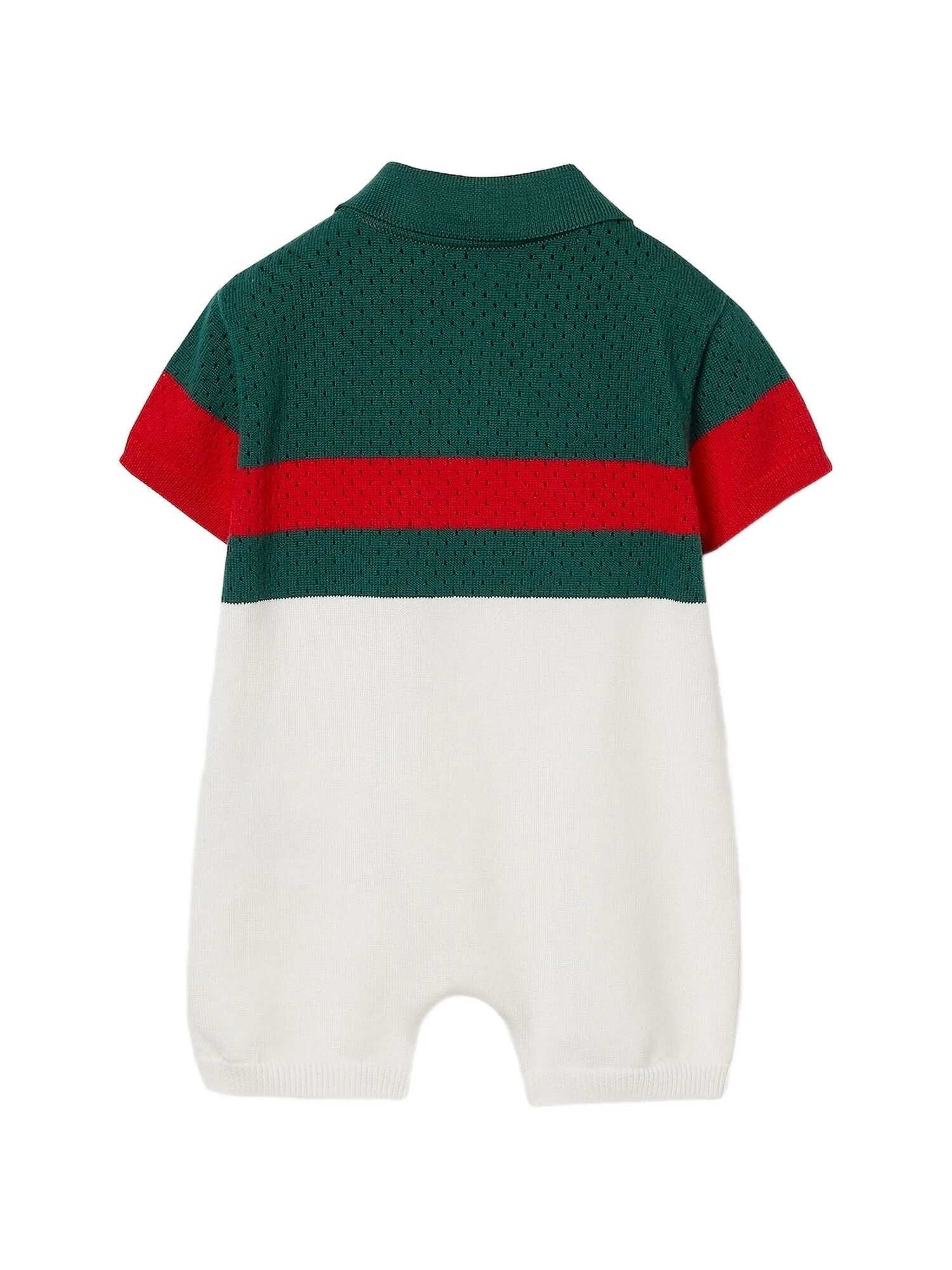 Комбинезон  GUCCI Pointelle-knit romper, размер 54, бежевый/белый — фото 1